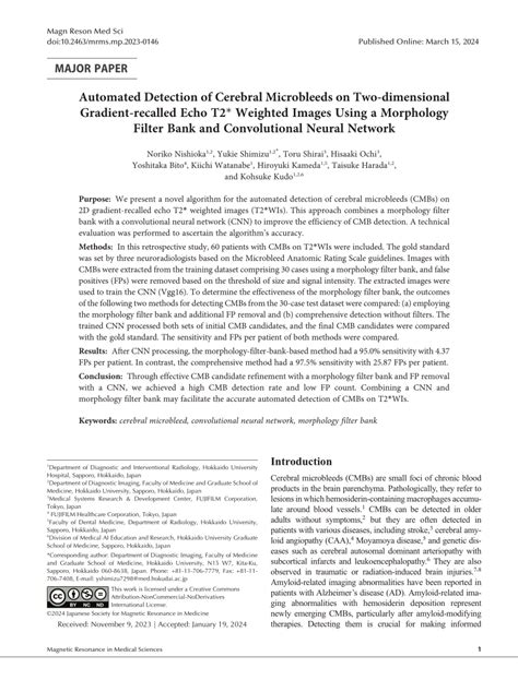 Pdf Automated Detection Of Cerebral Microbleeds On Two Dimensional