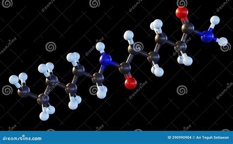 Nylon 66 Molecule Structural Chemical Formula Ball And Stick Model Isolated Image Polyamide