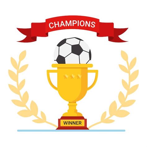 축구 세계 선수권 대회 우승 트로피 흰색 바탕에 평면 스타일에서 벡터 일러스트 레이 션 프리미엄 벡터