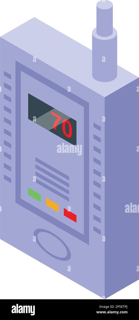 Modern Gas Detector Icon Isometric Vector Meter Instrument Monitor Leak Stock Vector Image