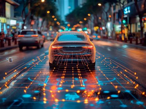 Use Of Selfdriving Cars With Voice Assistant Autonomous Driving Vehicle Premium Ai Generated Image