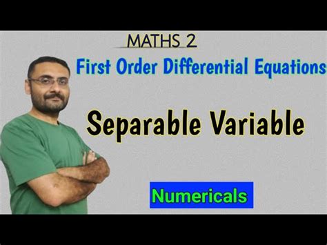 Free Video Differential Equations With Separable Variables First