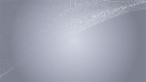 Abstract Clean White And Gray Digital Dynamic Particle Waves With Light