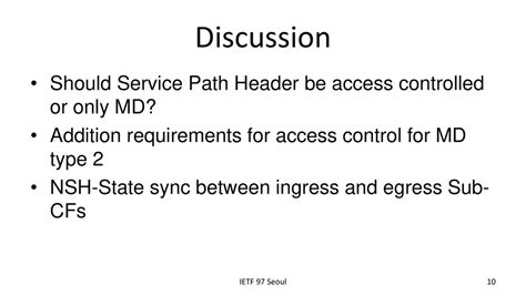 controlling service function access to nsh ppt download