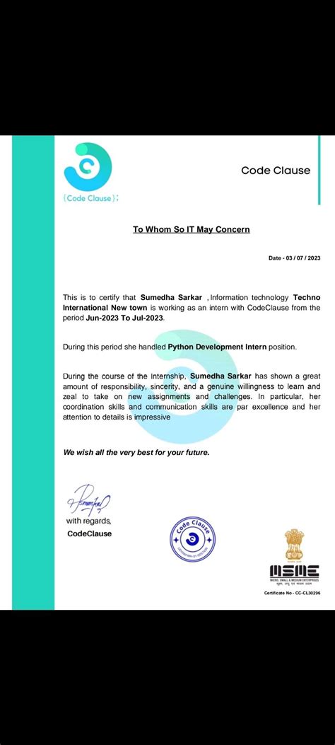 sumedha sarkar on linkedin codeclause internshipcompletion