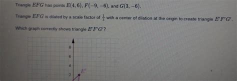 Solved Triangle Efg Has Points E4 6 F 9 6 And G3 6 Tri[coordinate