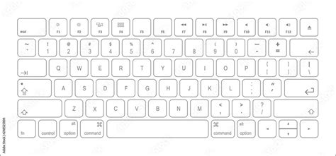 Keyboard In A Realistic Style Vector Illustration Stock Vector Adobe Stock