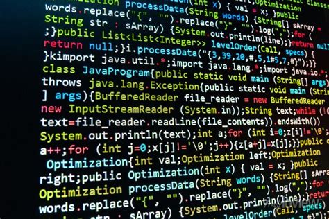 Programming Code Script Abstract Screen Of Software Developer Wall