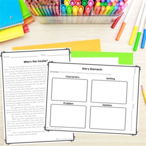 Reading Comprehension Passages Story Elements Digital Included