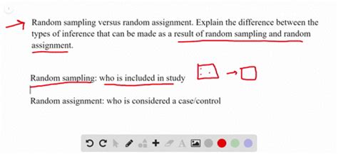 SOLVED Random Sampling Versus Random Assignment Explain The Difference Between The Types Of