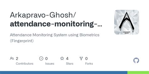 Github Arkapravo Ghosh Attendance Monitoring System Attendance Monitoring System Using
