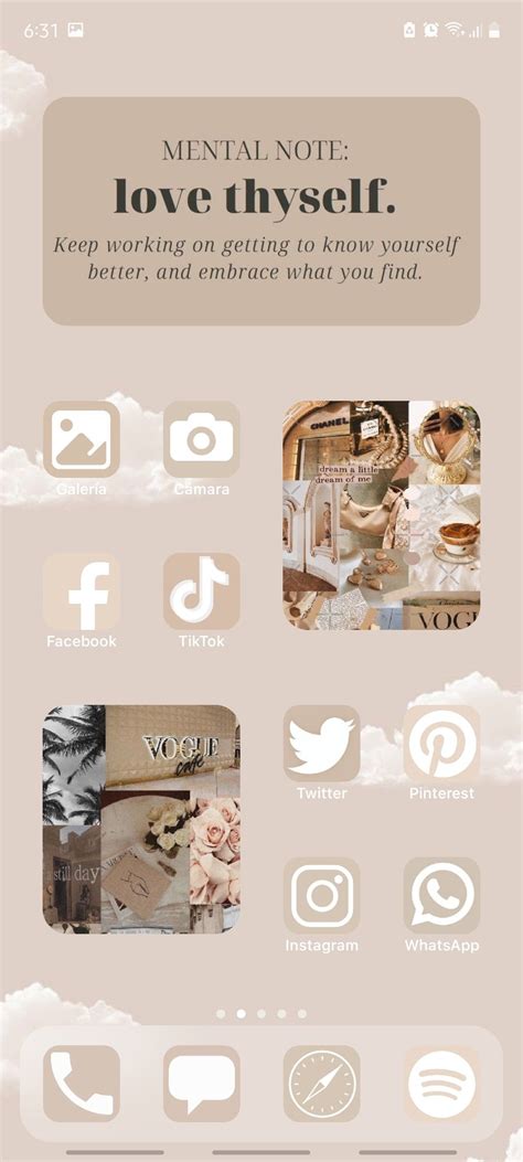 Pink Nude Aesthetic Home Screen