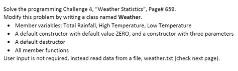 solved solve the programming challenge 4 “weather