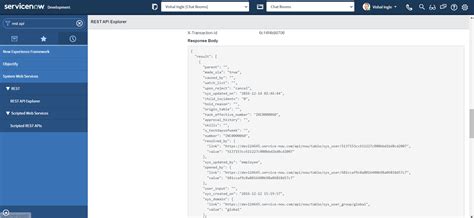 Rest Api Explorer Integratenow