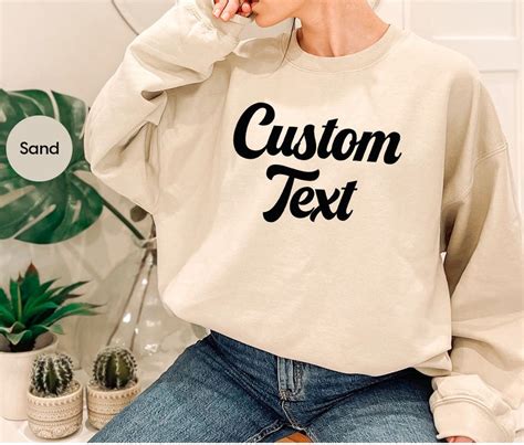 Personalized Crewneck Sweatshirt Custom Sweaters Customized Etsy