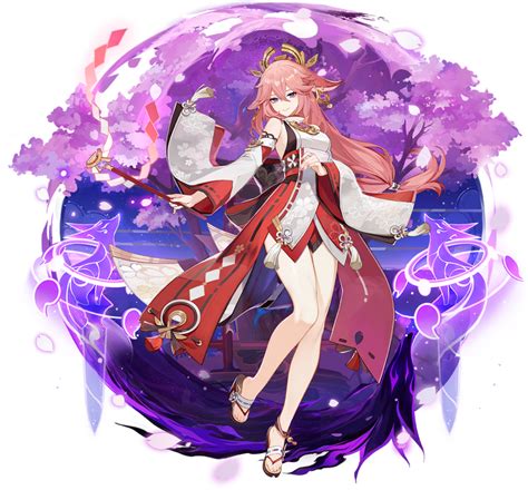 yae miko genshin impact wiki fandom in 2022 anime art character