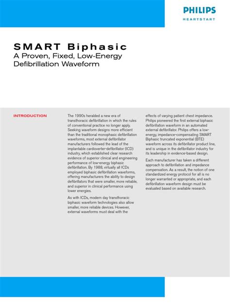 Smart Biphasic A Proven Fixed Low Energy Defibrillation Waveform Pdf Capacitor Electric