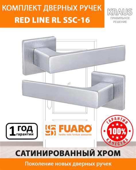 Ручка Fuaro (Фуаро) раздельная для металлических и межкомнатных дверей ...