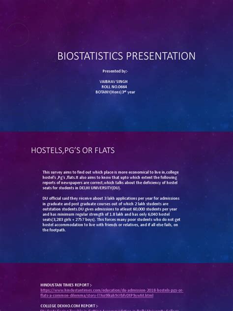 Biostatistics Presentation Vaibhav Pdf Arithmetic Mean Median