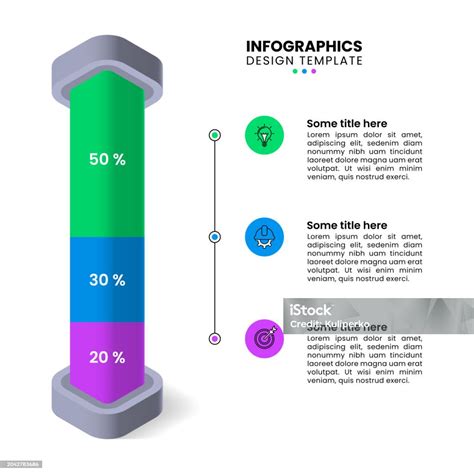 인포그래픽 템플릿 백분율 및 3단계가 있는 편집 가능한 열 0명에 대한 스톡 벡터 아트 및 기타 이미지 0명 개념 계획