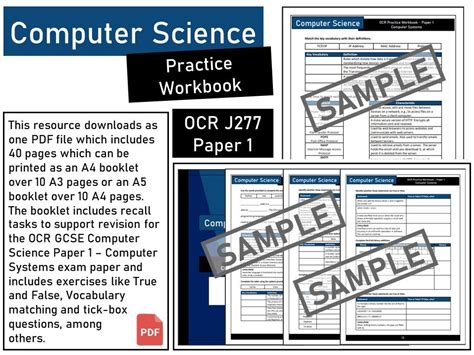 ocr gcse j277 computer science practice workbook bundle teaching