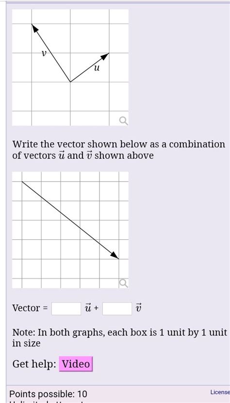 solved write the vector shown below as a combination of