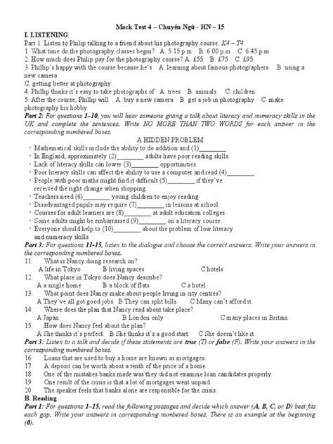 mock test 4 de pdf money camping