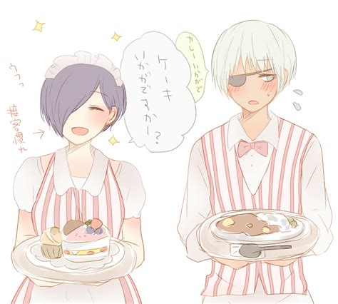Kirishima Touka And Mutsuki Tooru Tokyo Ghoul And 1 More Drawn By