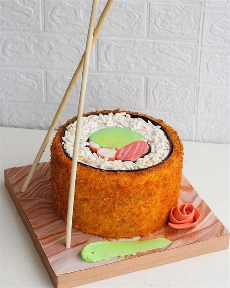 Пин от пользователя Michael Ralph на доске Cake Ideas Суши торт Пироги на день рождения Бань бао