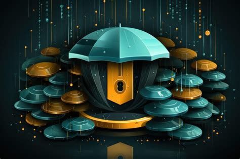 Premium AI Image Cyber Security Concept Data Secure Design Information Protection