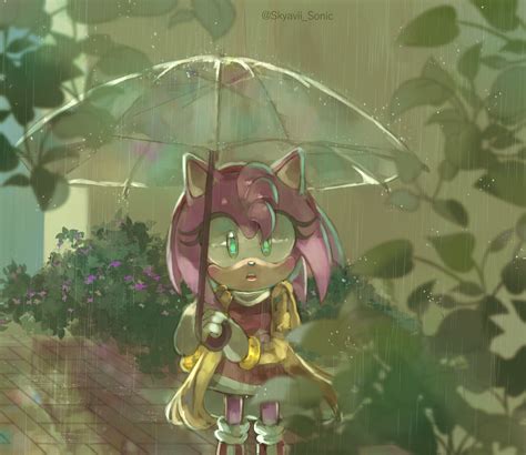 In The Rain By Skyavii Sonic On Deviantart