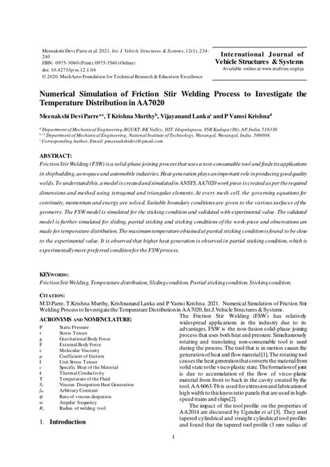 Pdf Numerical Simulation For Predicting The Temperature Distribution