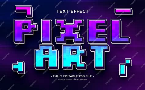 Premium Psd Pixel Art Text Effect Premium Psd Pixel Art Text Effect