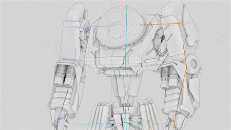 Combat Droid L 50 Auto Rig Pro Rigged For Mixamo Unreal Engine Unity Superhive Formerly