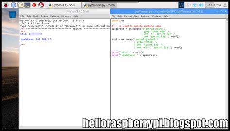 hello raspberry pi python to get ssid and ip address