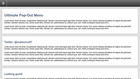 Ultimate Pop Out Menu