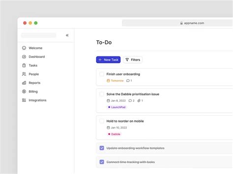 待办事项列表应用程序复选框仪表板设计系统过滤器 saas todo ui ux 花瓣网