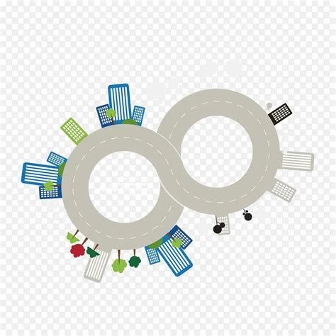 矢量创意建筑和路png图片素材下载图片编号yglvedlk 免抠素材网