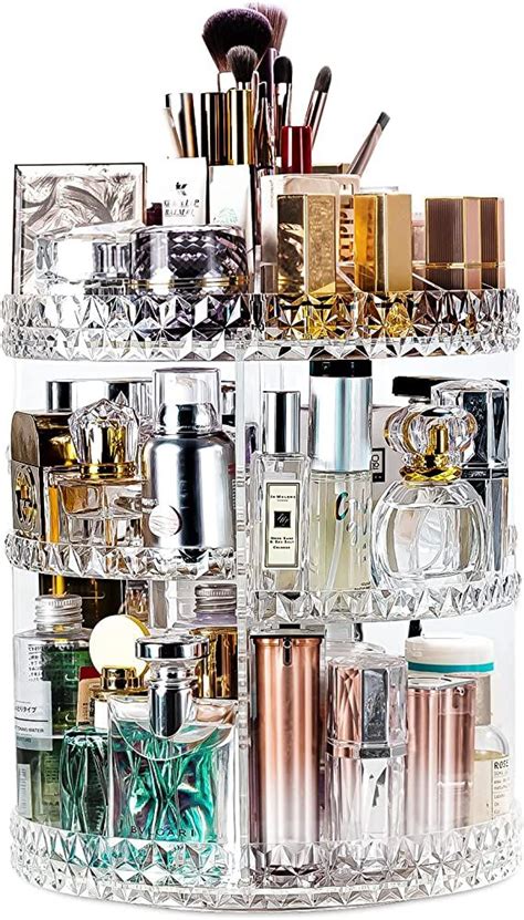 Dreamgenius Makeup Organizer 360 Degree Rotating Perfume Organizer