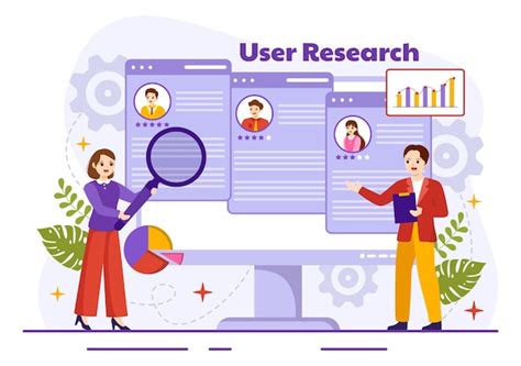 premium vector user research illustration of people searching and
