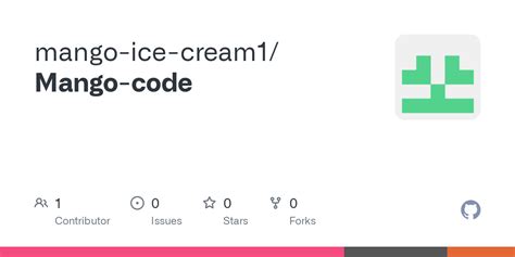 Github Mango Ice Cream1mango Code