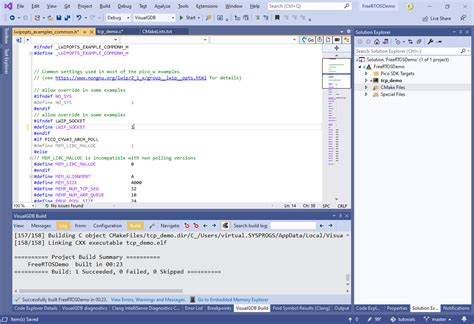 Using The Socket Api On Raspberry Pi W With Freertos Visualgdb Tutorials