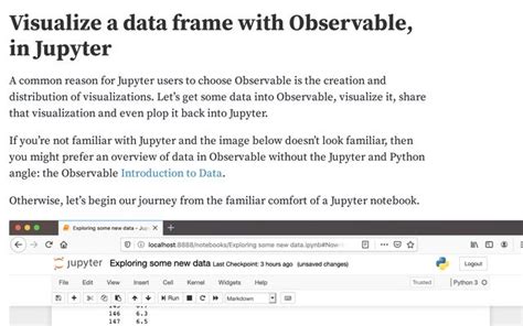 Visualize A Data Frame With Observable In Jupyter Observable