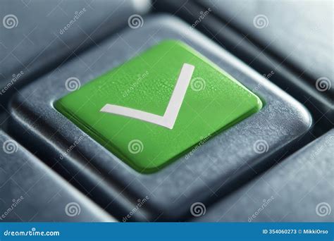 Green Checkmark In Checkbox Signifying Completion Or Approval On