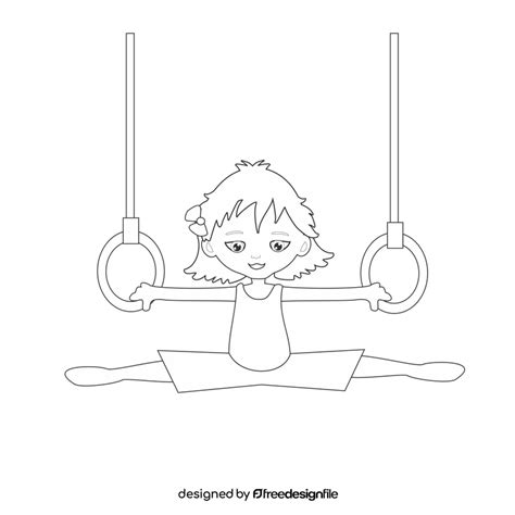 Gymnastics Clipart Black And White