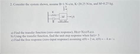 solved 2 consider the system shown assume b 1