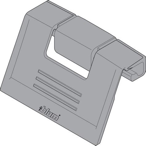 Blum ZIF M TANDEMBOX Interior Drawer Handle No Latch Gray