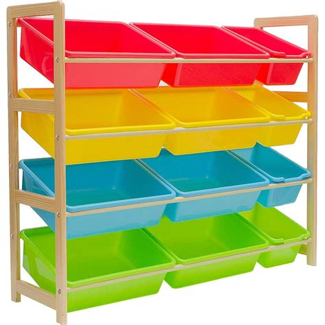 침실 서재 거실 단단한 나무 어린이 장난감 보관 선반 아기 보관 선반 정리 선반 다층 장난감 Aliexpress