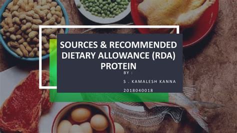 Sources And Recommended Dietary Allowance Rda Of Protein Pptx