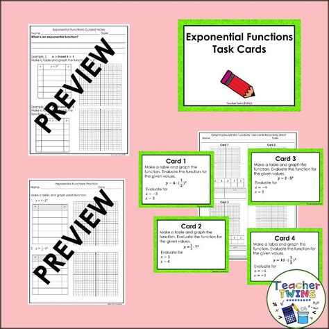 Exponential Functions Algebra 1 Lesson By Teacher Twins Tpt